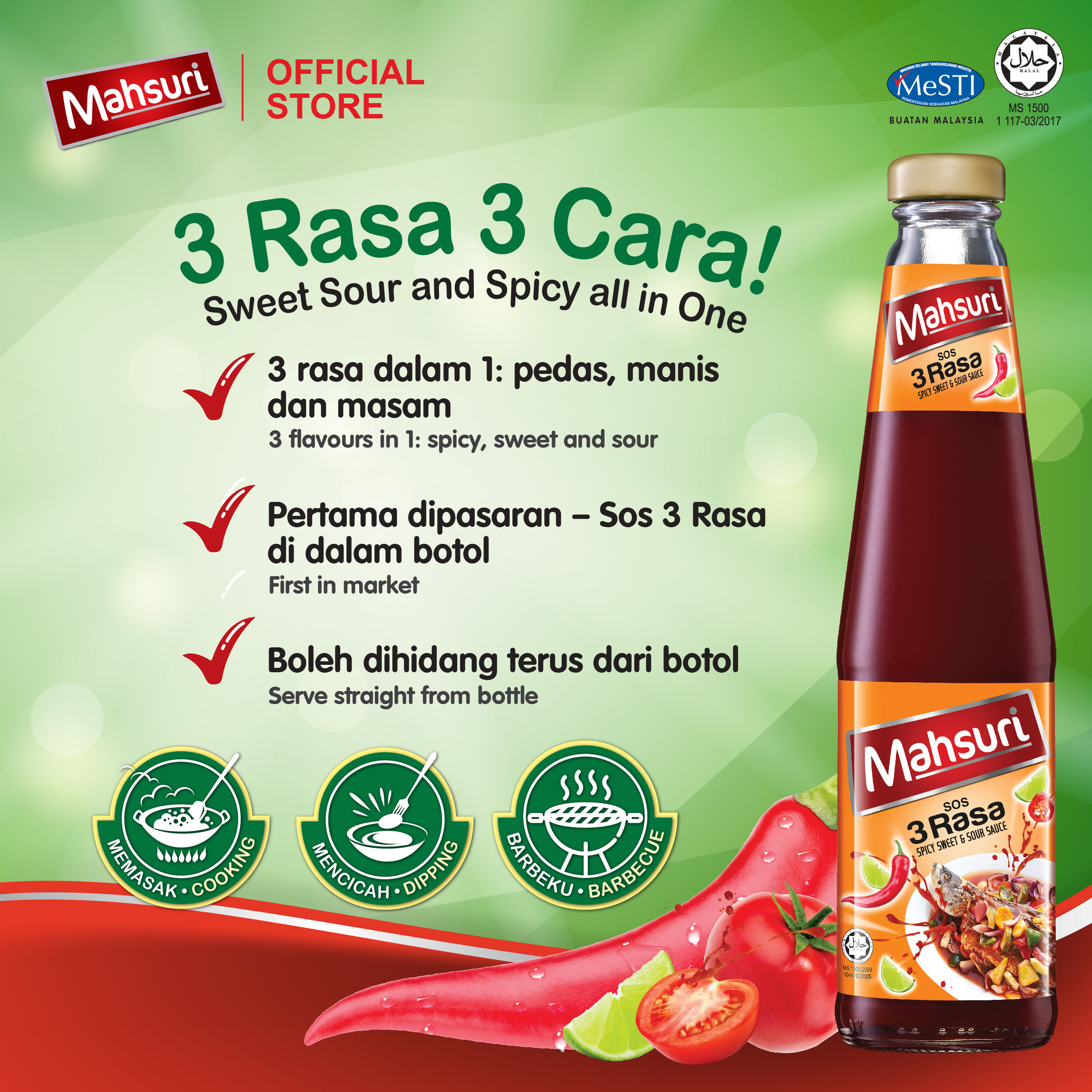 Mahsuri Sos Tiga Rasa (530g) | Shopee Malaysia