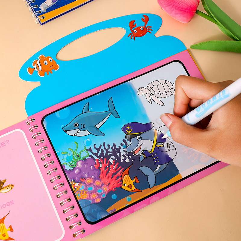 𝗜𝗡𝗦𝗣𝗜𝗥𝗘 𝗖𝗥𝗘𝗔𝗧𝗜𝗩𝗜𝗧𝗬 》 Magic Water Drawing Colouring Book Reusable Doodle ...