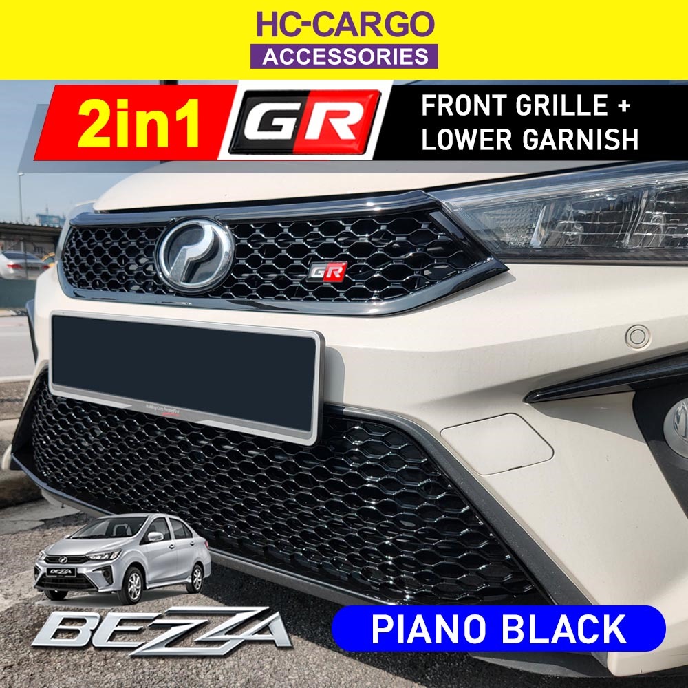 Perodua Bezza Facelift 2020 - 2024 B300 GR Honeycomb Grille Glossy ...