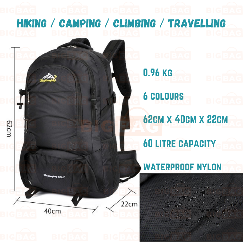 Hiking Bag Hiking Backpack Beg Hiking Waterproof Camping Bag Beg Travel ...