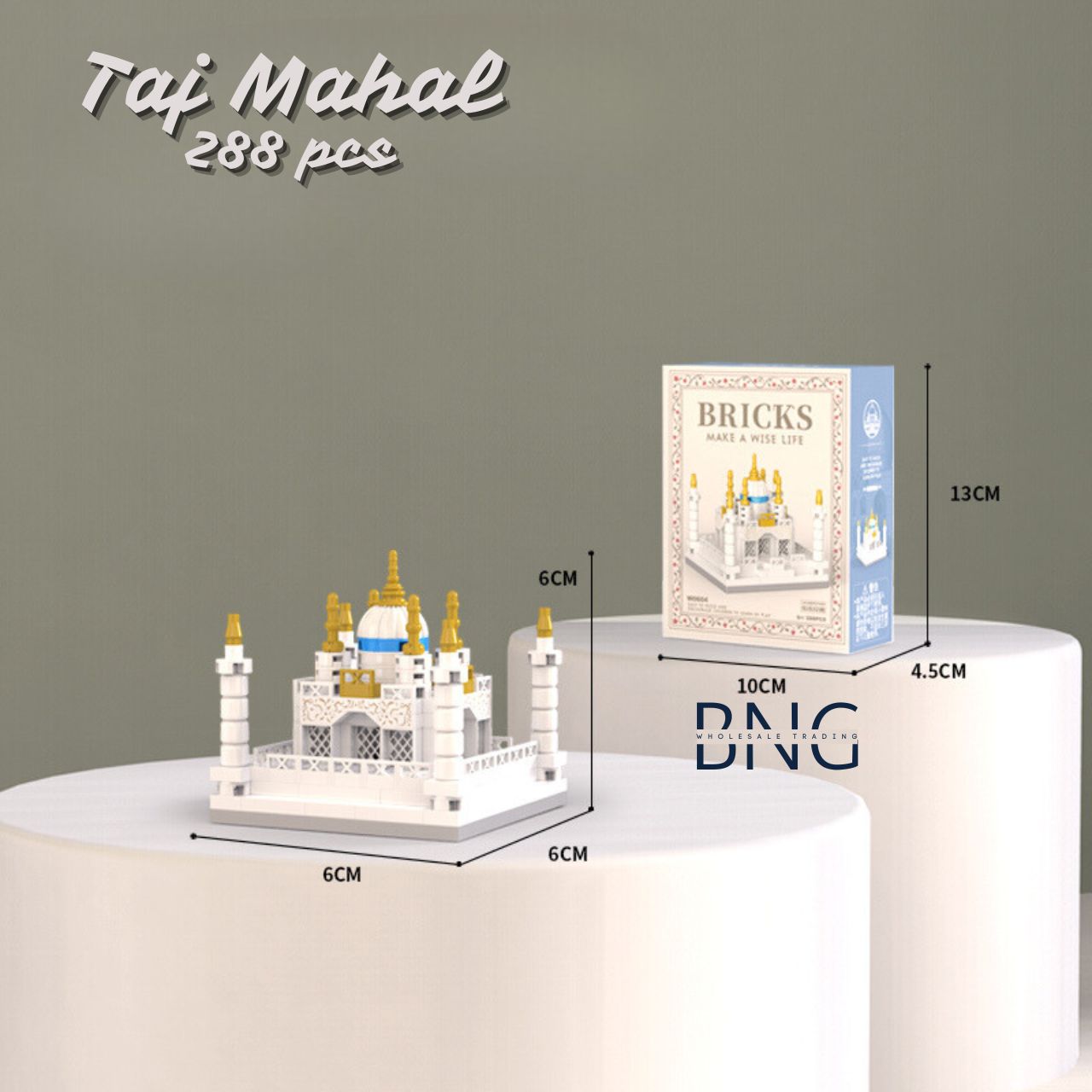 Nano Taj Mahal Building Blocks Cartoon Educational Toys Mainan Hadiah ...