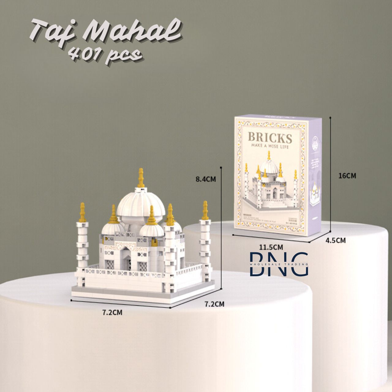 Nano Taj Mahal Building Blocks Cartoon Educational Toys Mainan Hadiah ...