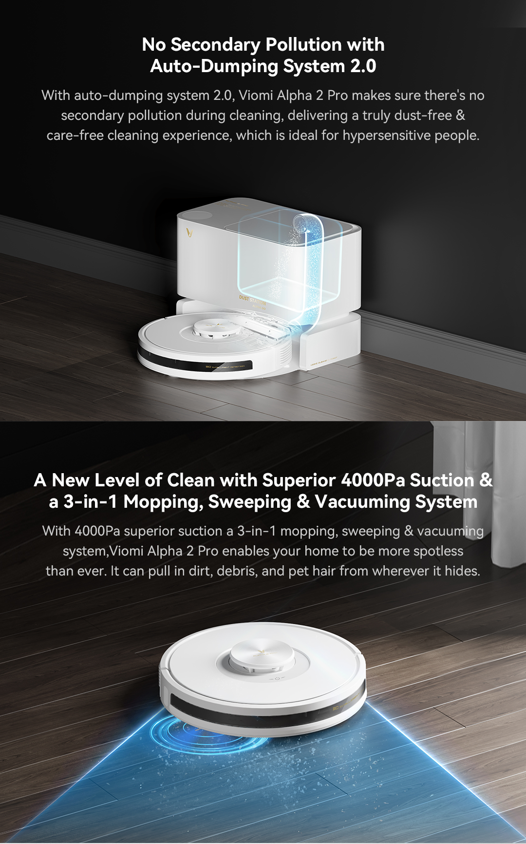 Viomi Alpha 2 Pro Smart Robot Vacuum Cleaner | Self Empty | 4000pa ...