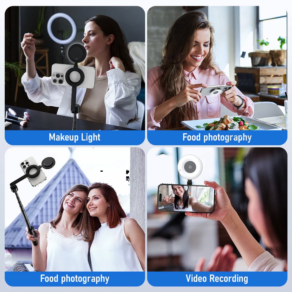 TELESIN Magnetic Rechargeable LED Fill Light Phone Selfie for Mobile ...