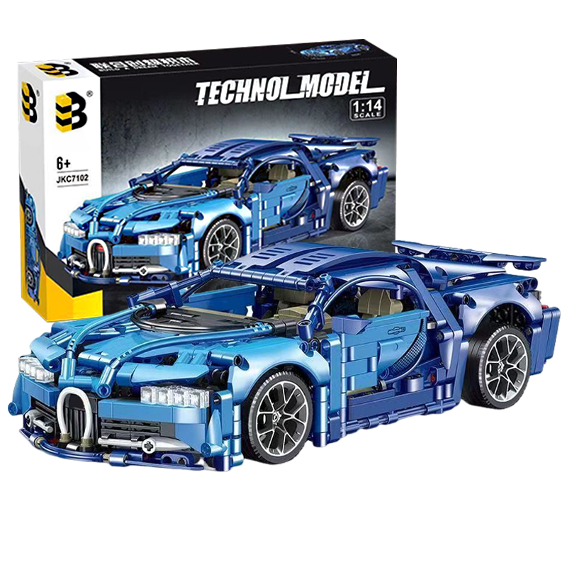 ⚡COD⚡ Bugatti Chiron Building Block Car 1:14 Kereta Control Mode ...