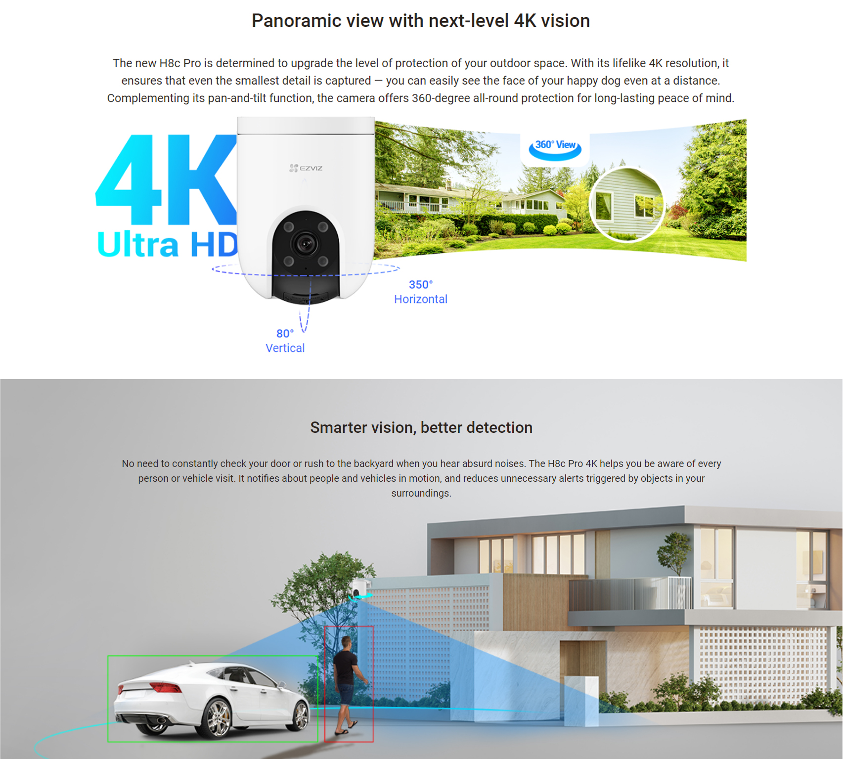 EZVIZ H8C Pro 5MP 8MP Outdoor Wifi IP Camera Water Rain Dust Proof CCTV ...