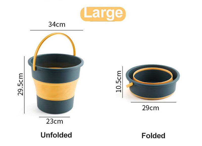 Foldable Water Bucket Collapsible Pail Portable Bucket with Handle ...