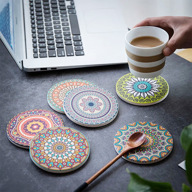 Ready Stock Ceramic Coaster Nordic Style Absorbent Mug Coaster Kitchen ...