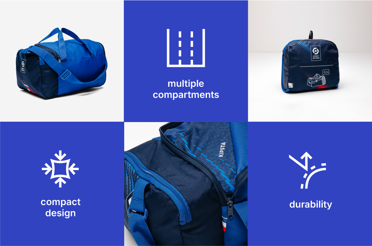 Decathlon 20L Sports Bag Essential (Large, Compact, Durable, Multiple ...