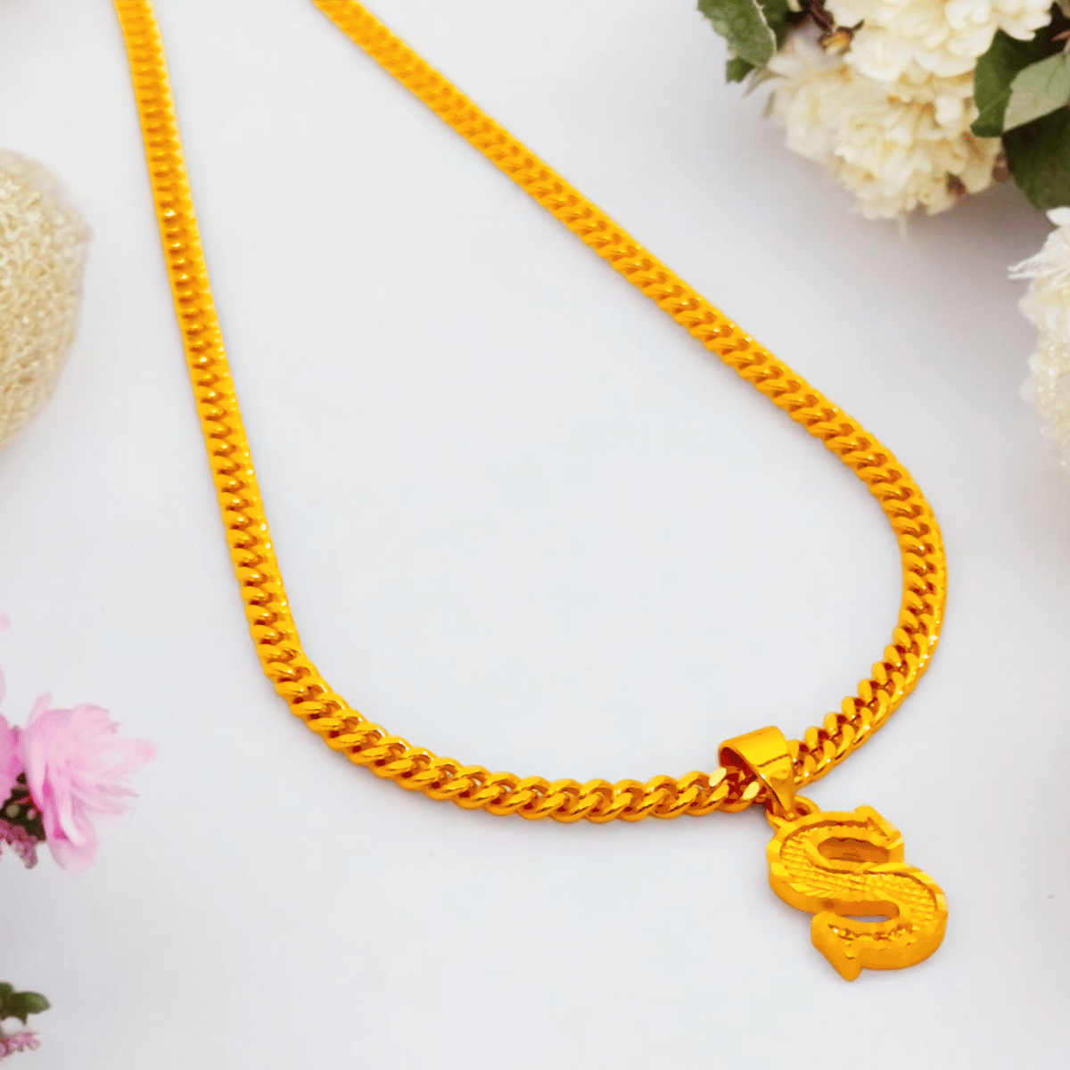 Rantai Leher Huruf Loket Women Necklace and Pendant Rantai Leher Perempuan Emas Korea | Shopee ...