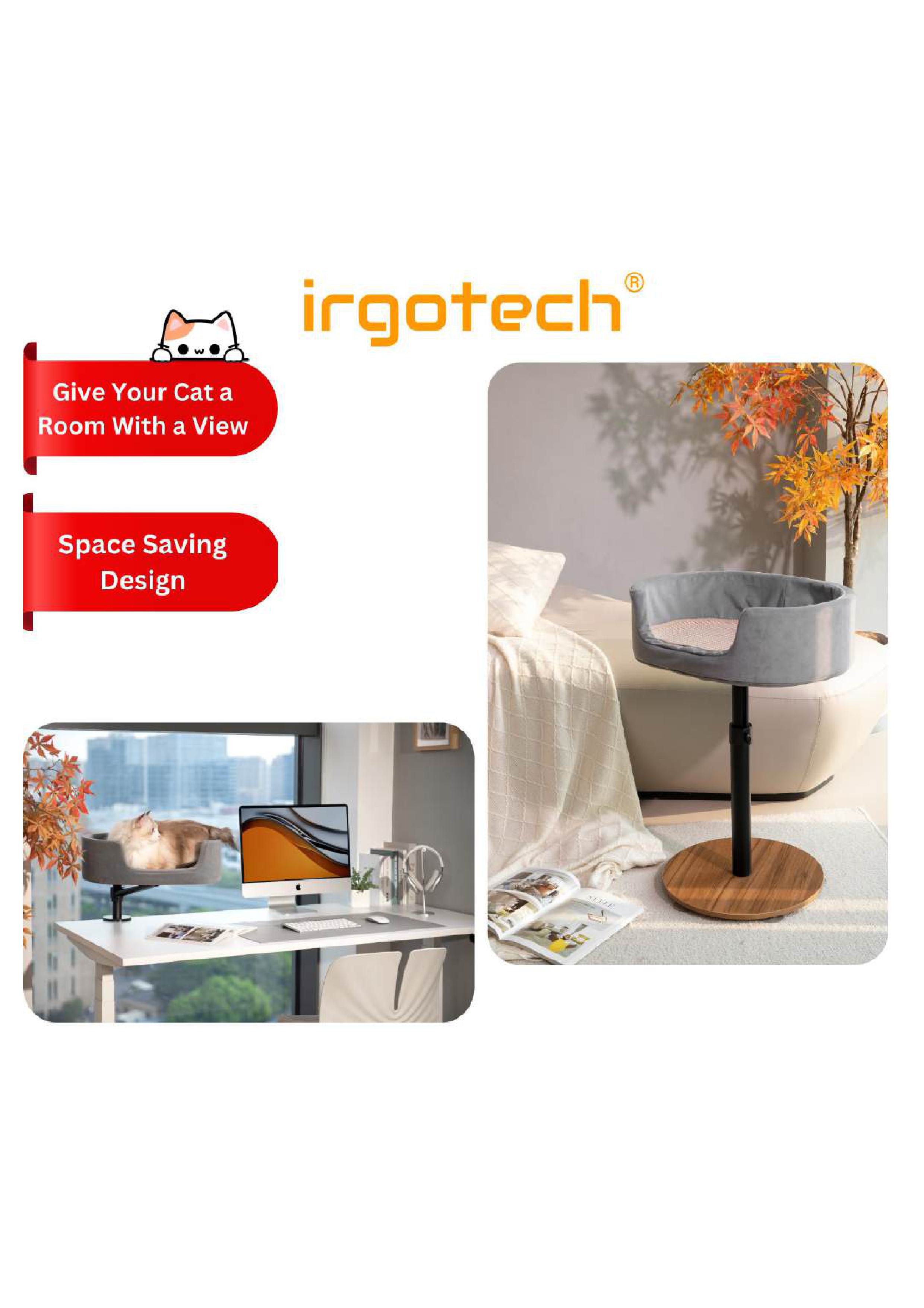 IRGOTECH CozyCat Perch Desk Mount Floor Stand | Shopee Malaysia