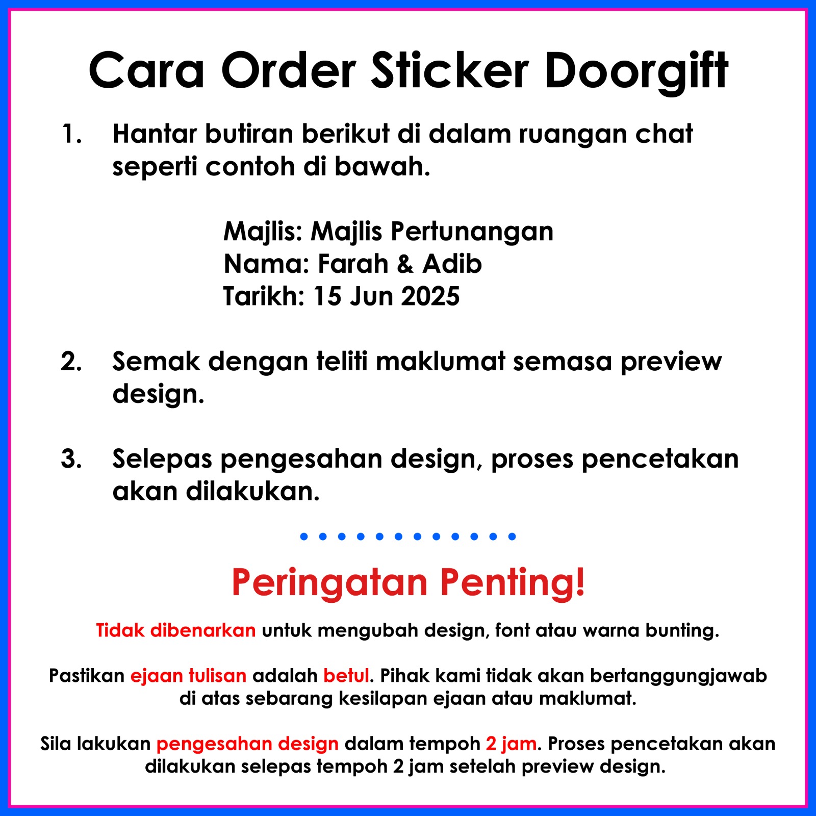 [NEW] STICKER DOORGIFT KAHWIN CANTIK DAN MURAH / STICKER BULAT DOORGIFT MAJLIS PERKAHWINAN ...