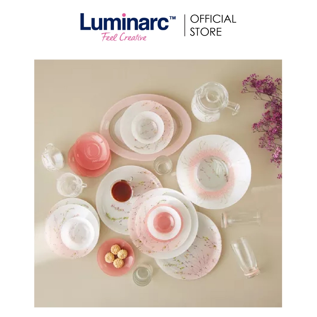 Luminarc 46Pcs Trompette Jumbo Dinner Set - Pink (46 Pieces) [Model ...