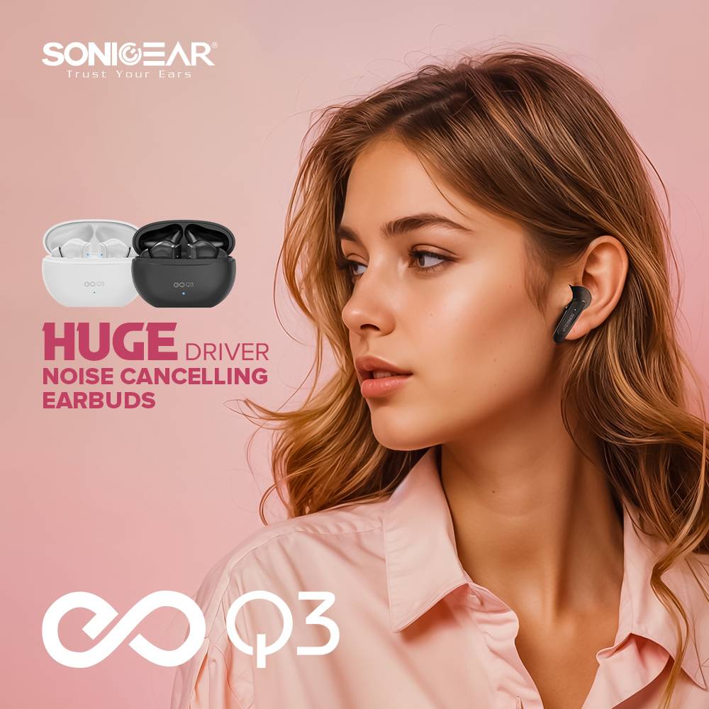 SonicGear EarPump Q3 ANC Bluetooth Wireless Earbuds | Shopee Malaysia