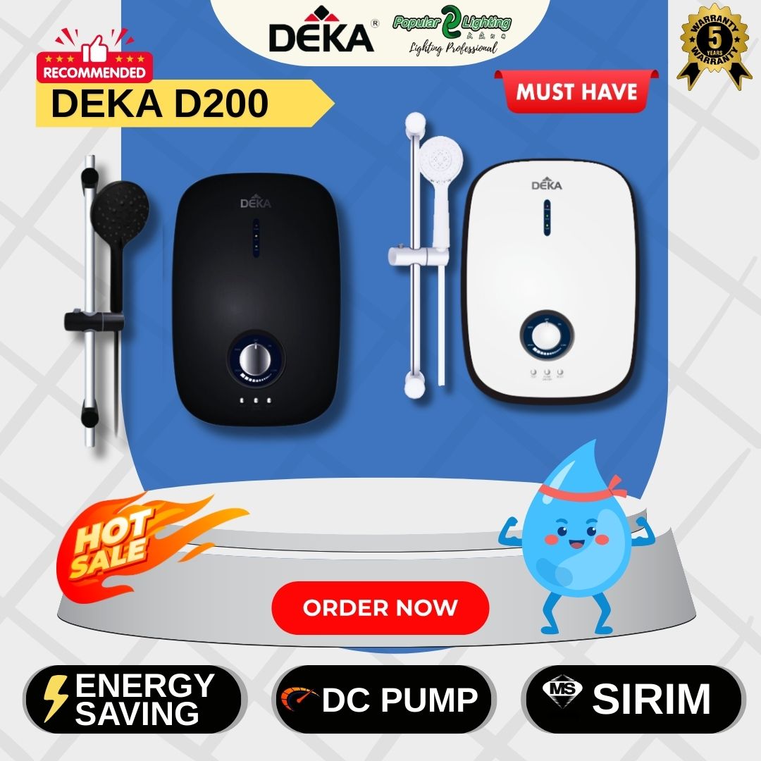 DEKA D200 DC Pump Instant Heat Water Heater with DC Inverter Pump Matte ...