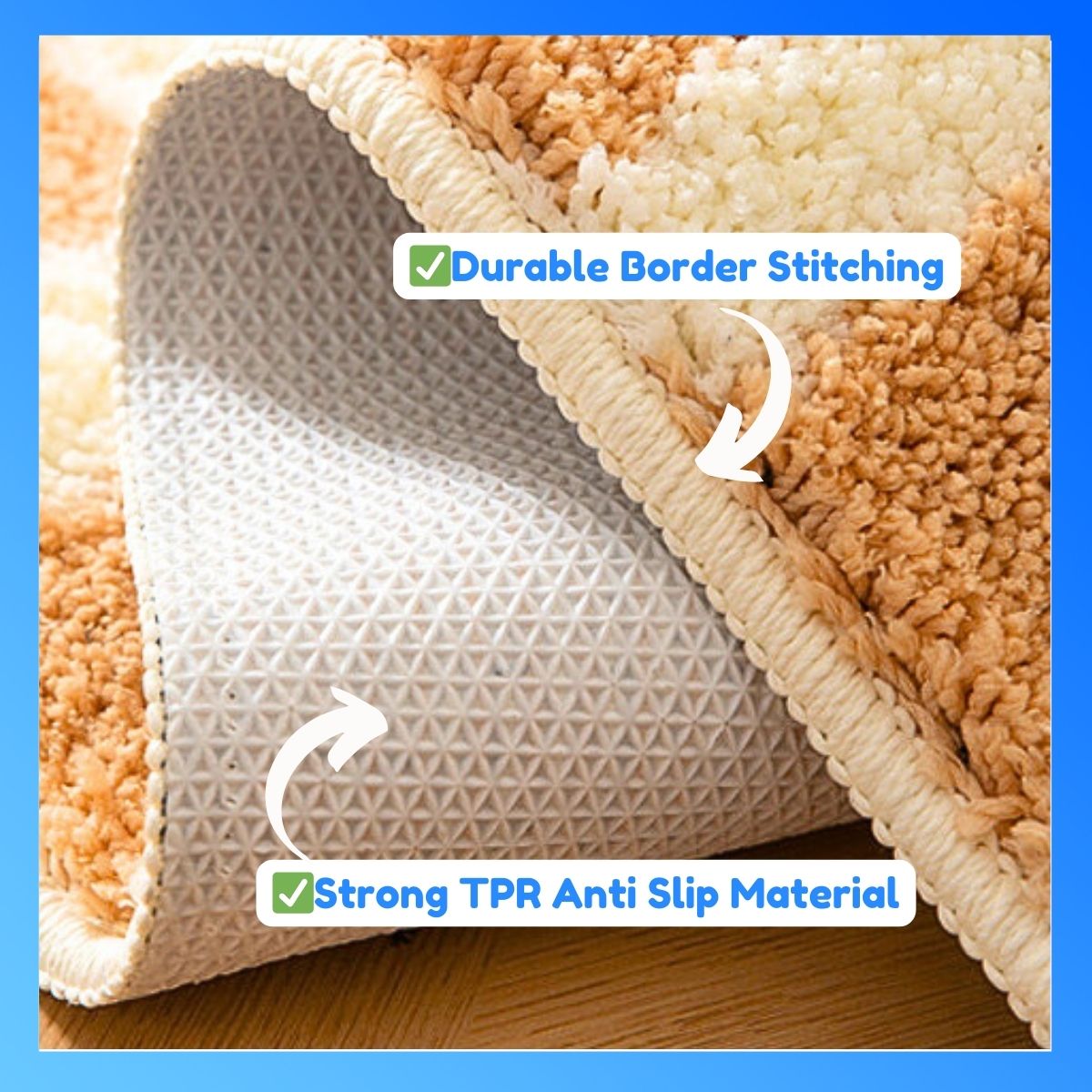 🥰 Simple Square Floor Mat 🥰 Non-Slip Thick Carpet House Door Bathroom ...