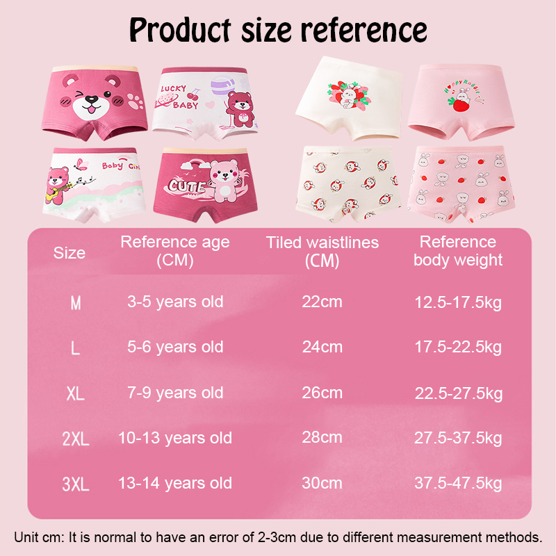 🔥MY STOCK🔥4pcs/set Baby Girl Underwear Cotton Soft Kid Panties Seluar Dalam Gadi Underpants ...