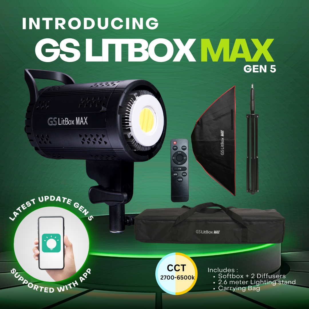 GS LITBOX MAX COB LED LIGHT ADJUSTABLE COLOR TEMPERATURE BOWENS MOUNT ...