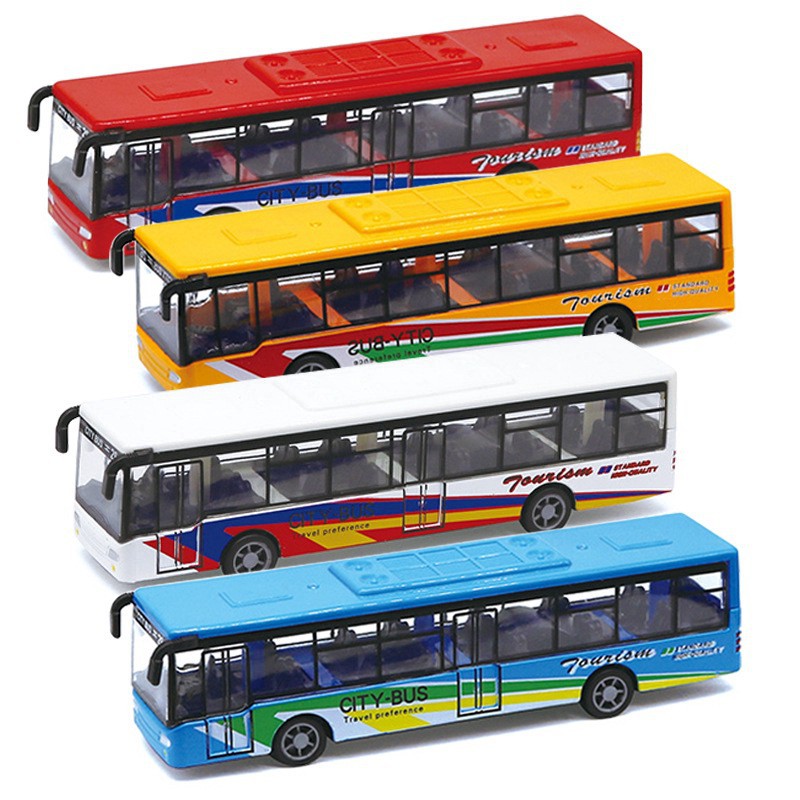 Alloy Mini City Bus Toy For Kid Vehicles Collection Pull Back Bus Mini ...