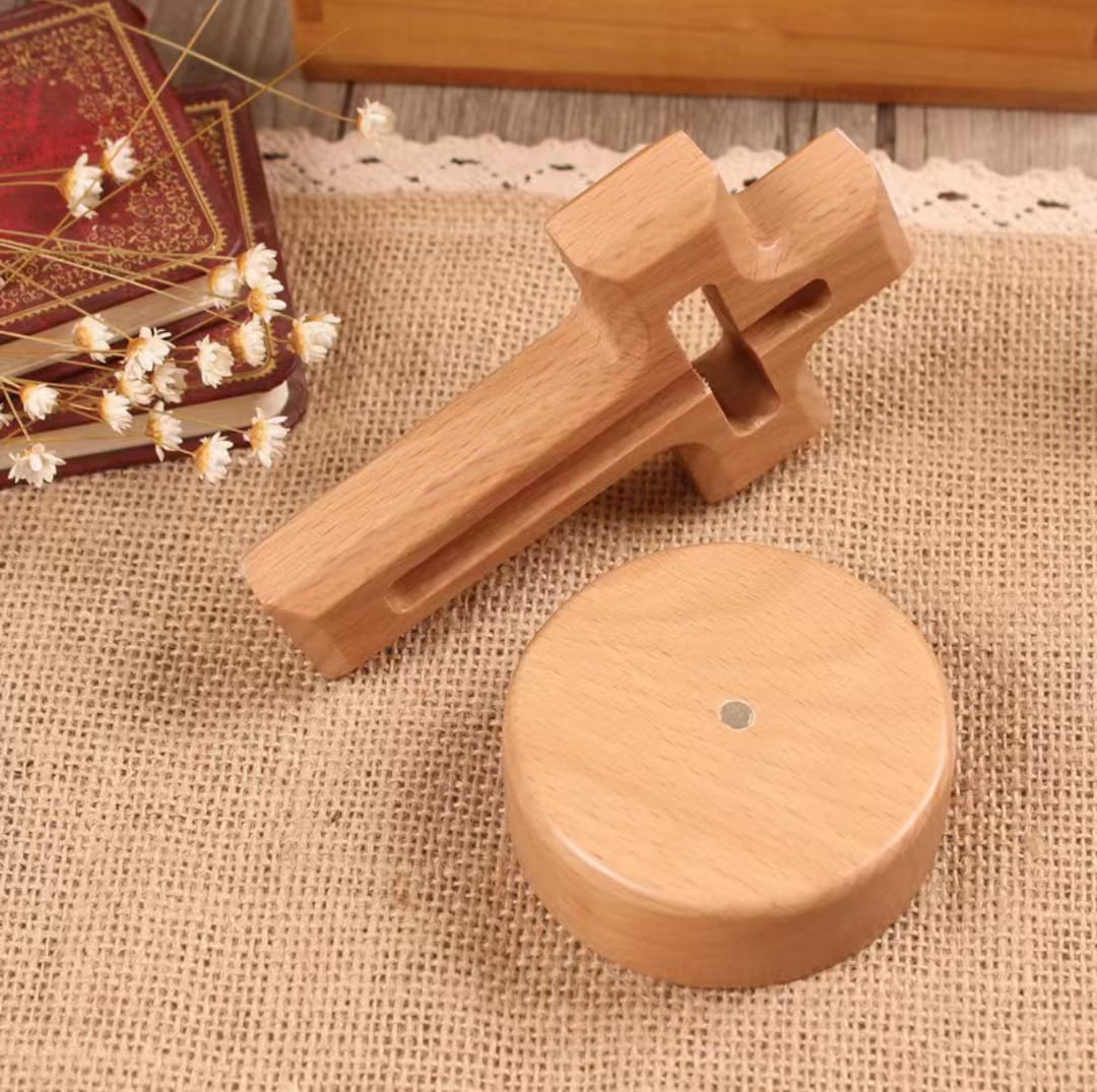 Wooden Cross (Beech Wood) 12 cm height with wooden base * Table-top ...