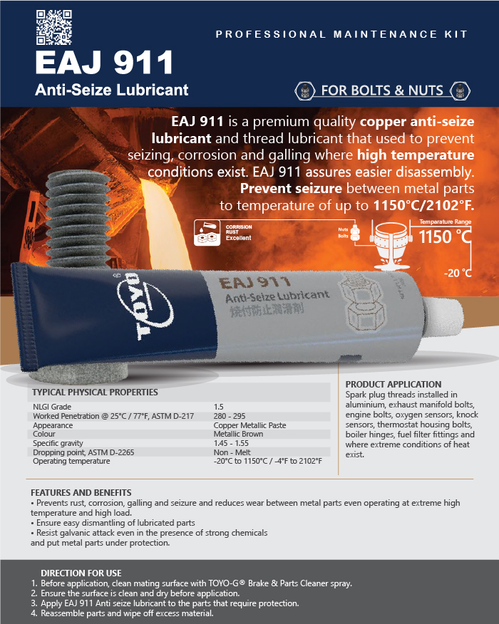 TOYO-G EAJ 911 Anti Seize Grease Copper Grease Cooper Grease Anti Seize ...