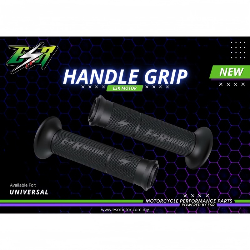 ESR MOTOR HANDLE GRIP UNIVERSAL ALL MODEL MOTORCYCLE 100% ORIGINAL ESR MOTOR RED LEO RCB HANDLE ...