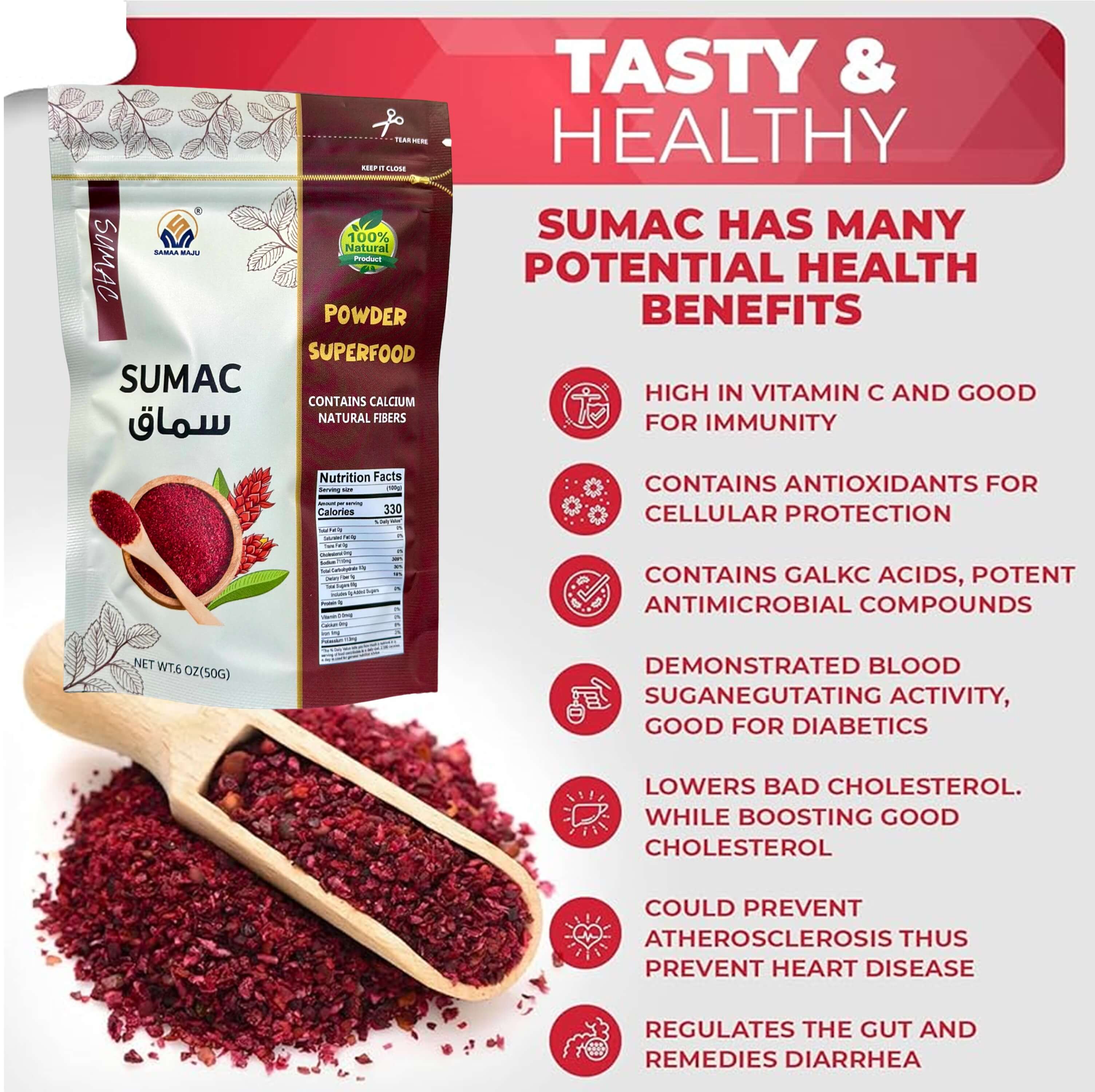 Pure Sumac Sumac Powder Sumac Tea Teh Sumac | Shopee Malaysia