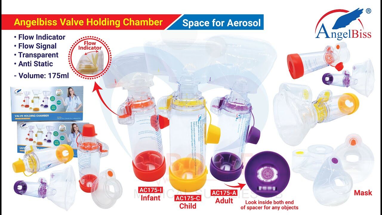 MDI SPACER VALVE HOLDING CHAMBER - SPACE FOR AEROSOL NEBULIZER VENTOLIN ...