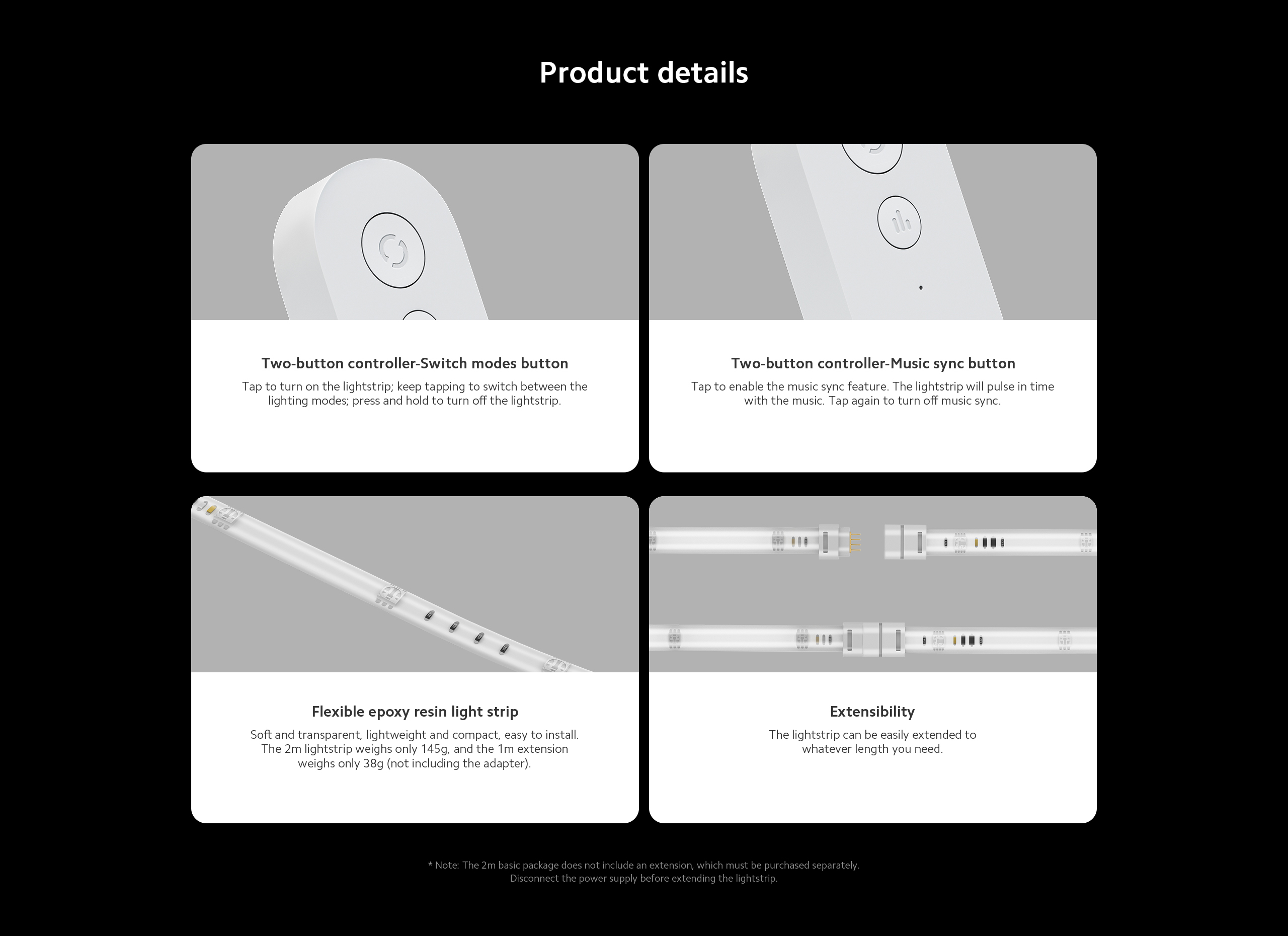 Xiaomi Smart Lightstrip & Extension | Intelligent RGB Light | Smart ...