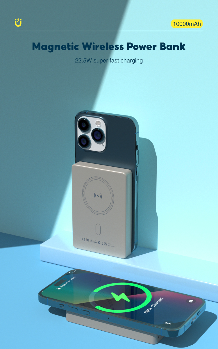 GeekTown Magnetic Wireless Powerbank Magsafe Fast Charge Metal Panel ...