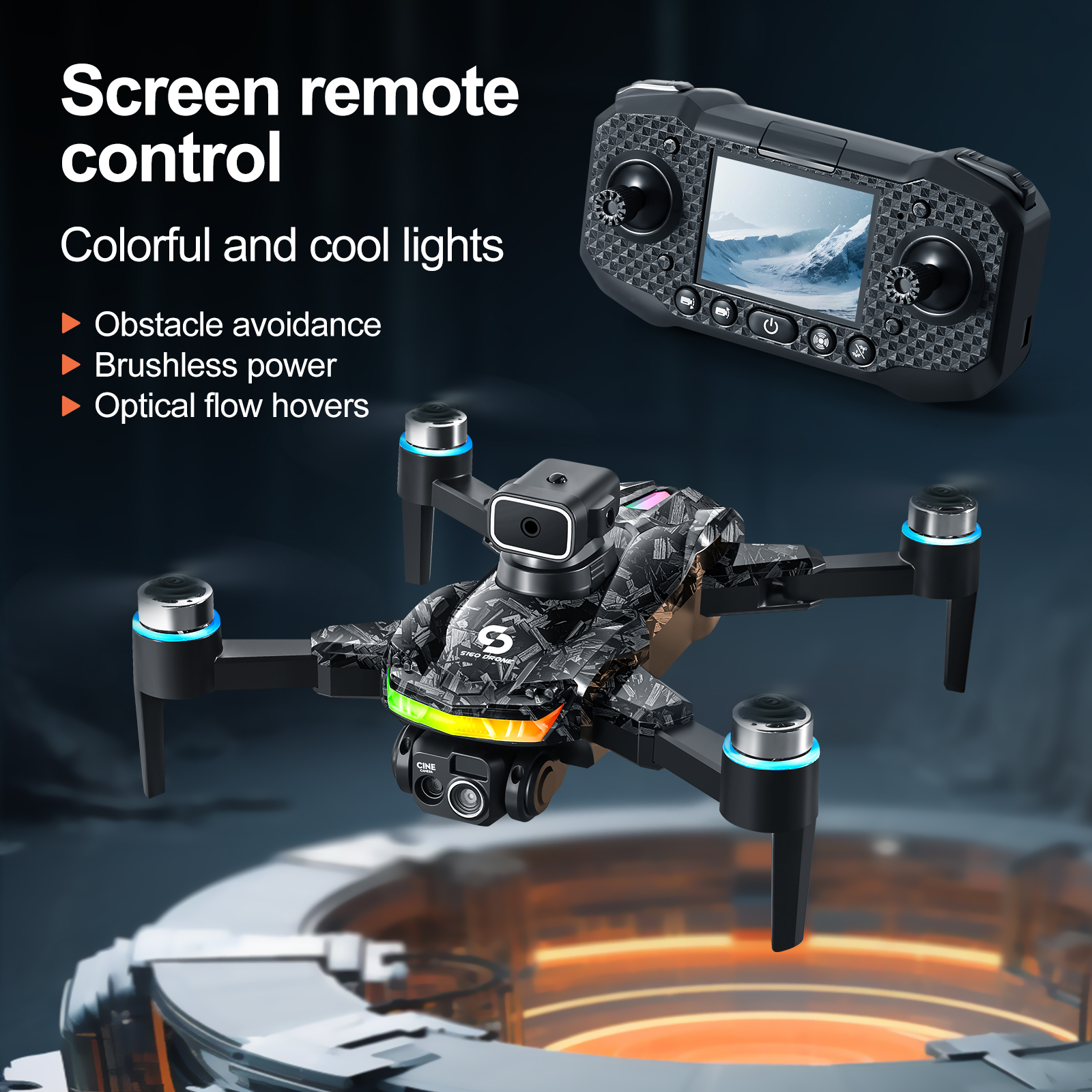 S160 Drone with screen display 4K HD drone obstacle avoidance ...