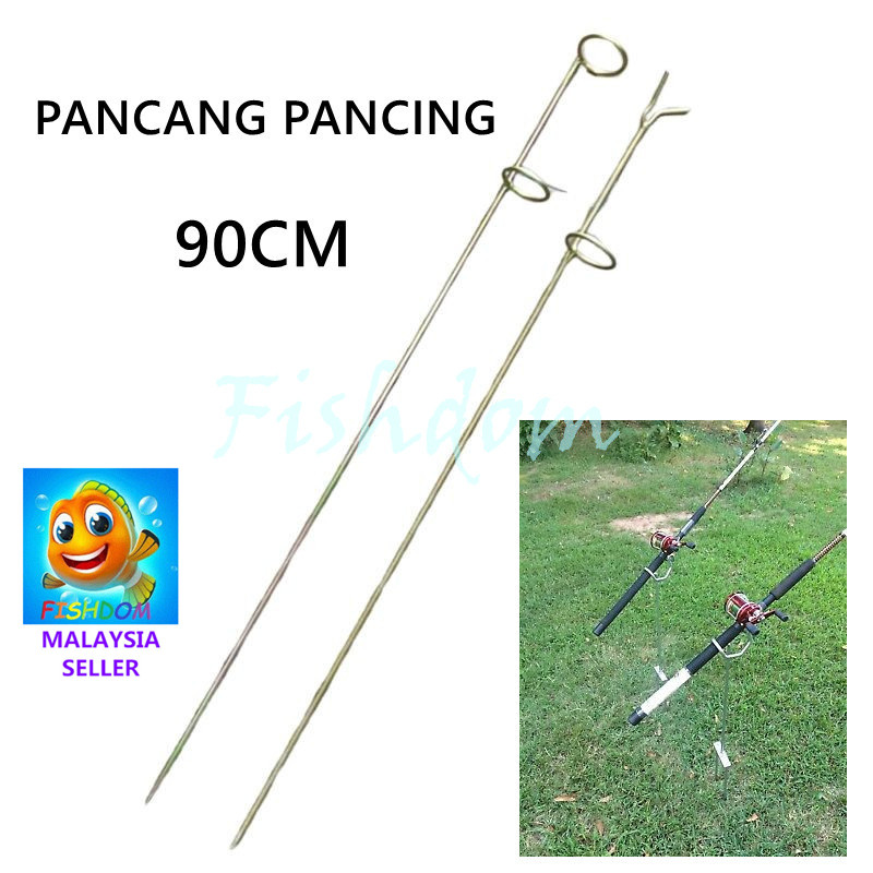 FISHDOM EXTRA THICK TEBAL HEAVY DUTY FISHING ROD STAND HOLDER PANCANG ...