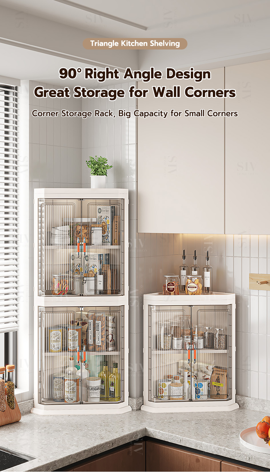 SIV Multi-Functional Corner Storage Rack – 90° Corner Design, Space ...