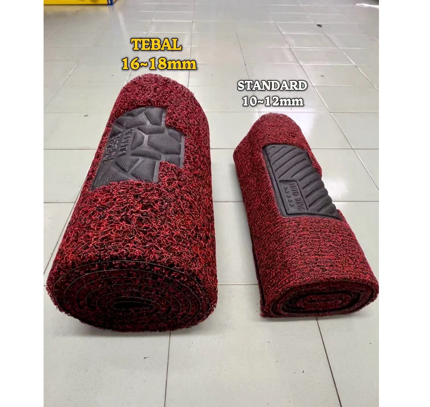 5Pcs/Set Carpet Perodua Axia Years 2014~2025 12MM & 18MM Anti Slip Coil ...
