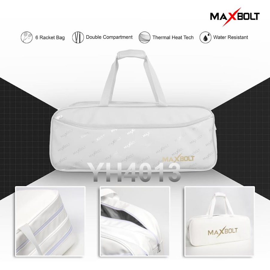 MAXBOLT Racket Double Compartment Bag ( 100% Original ) with Thermal ...