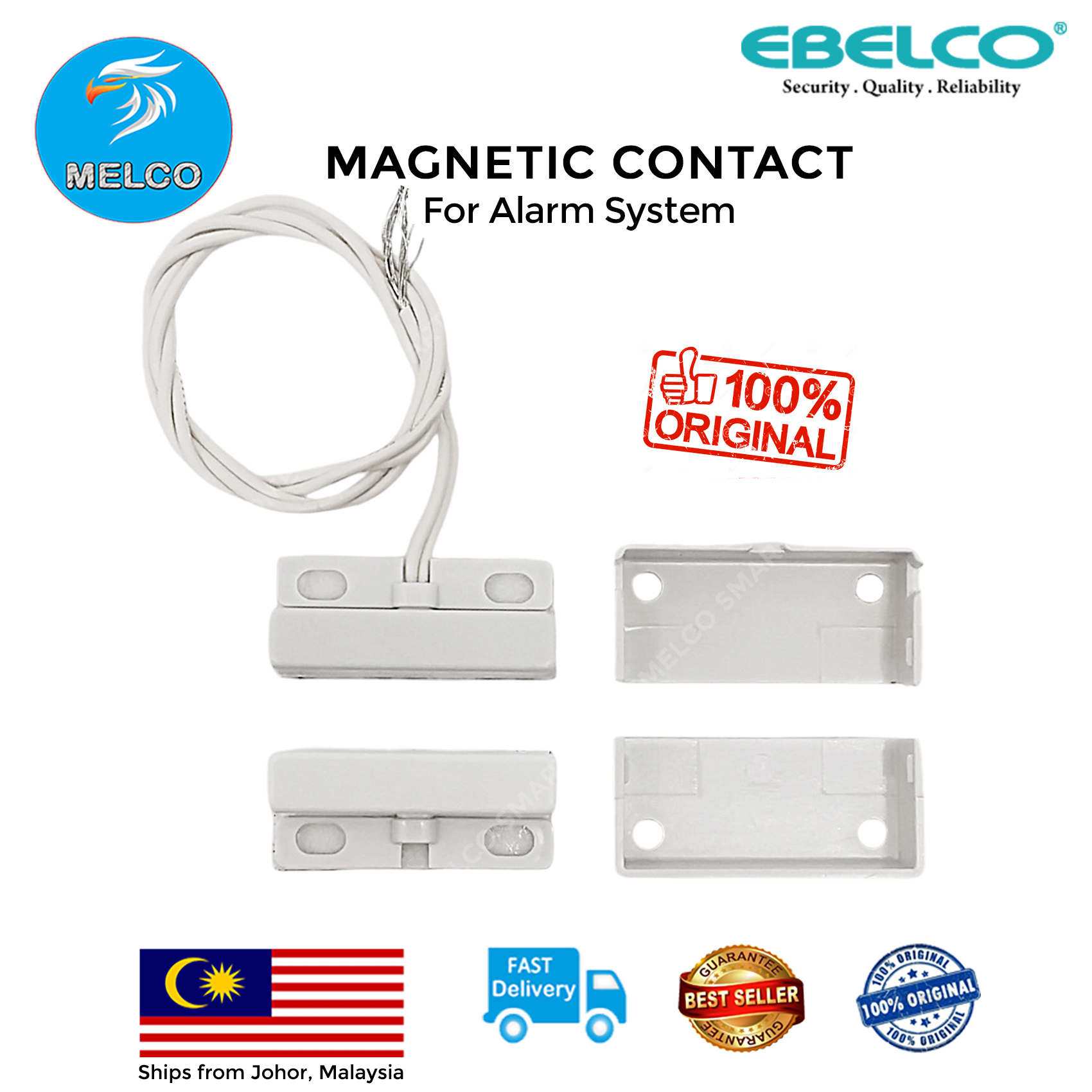 EBELCO Alarm Magnetic Contact Sensor Alarm System - 1PAIR | Shopee Malaysia