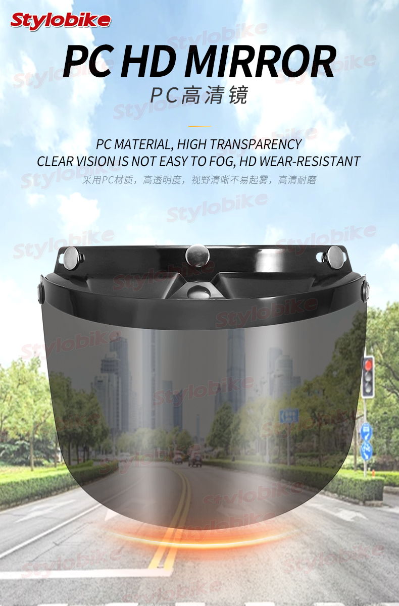 BOGO Visor Helmet 3 Button MHR,MS88,SGV,MAGNUM/Topi Motor Cermin Tinted ...