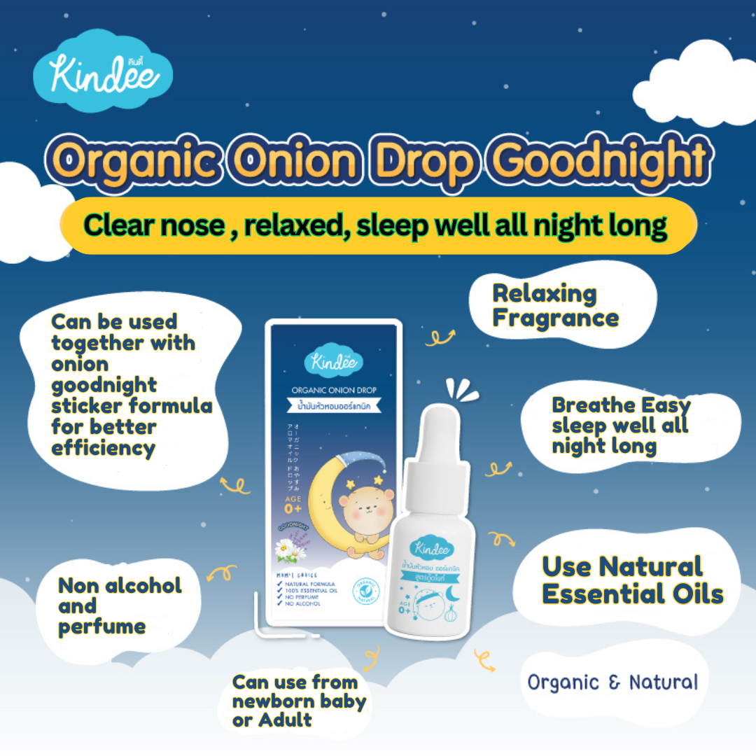 Kindee Organic Onion Good Night Drops - block nose nasal congestion or cough Drops 鼻塞和咳嗽過敏症狀 ...