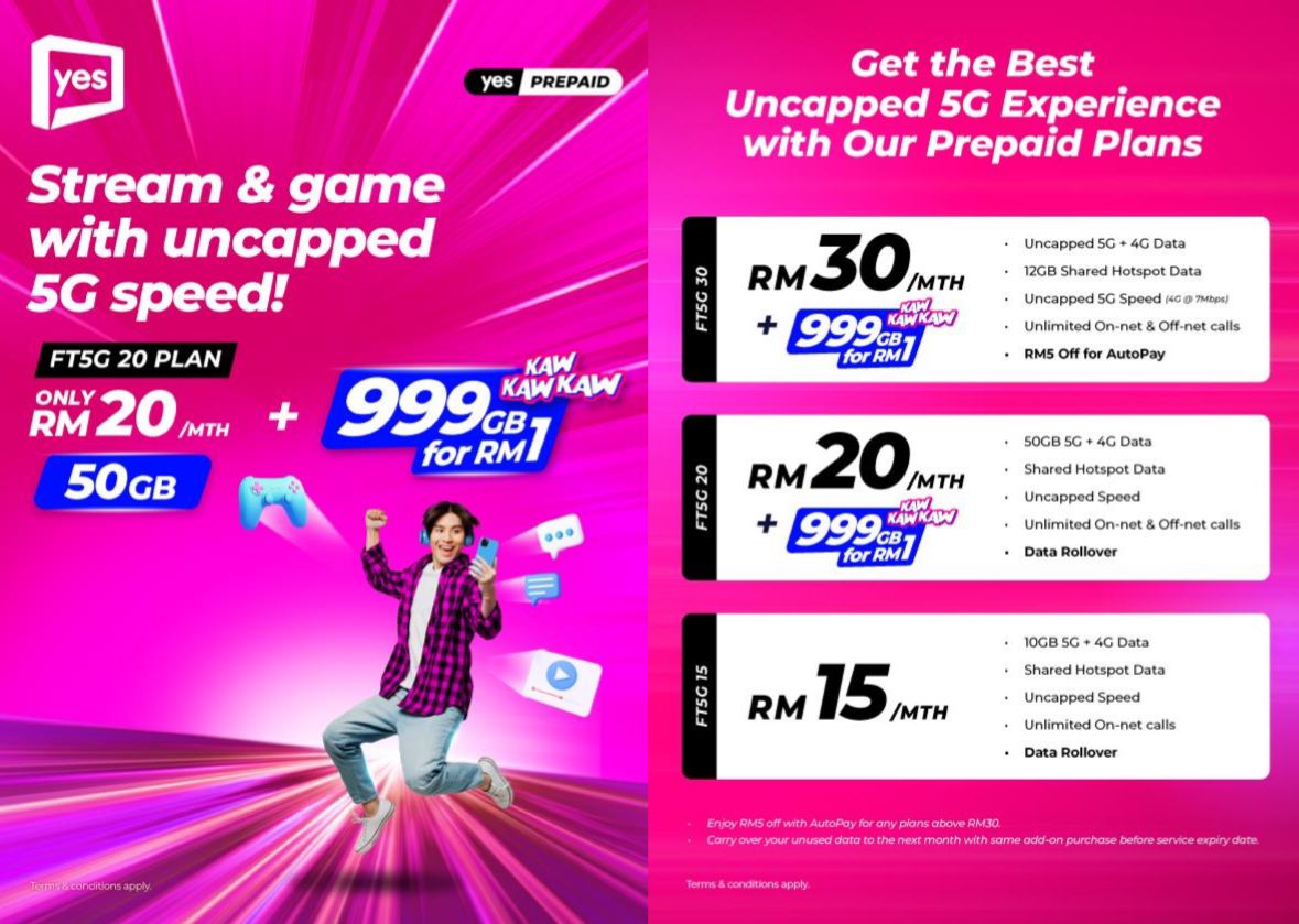 YES FT5G SIM PACK PREPAID UNLIMITED | Shopee Malaysia