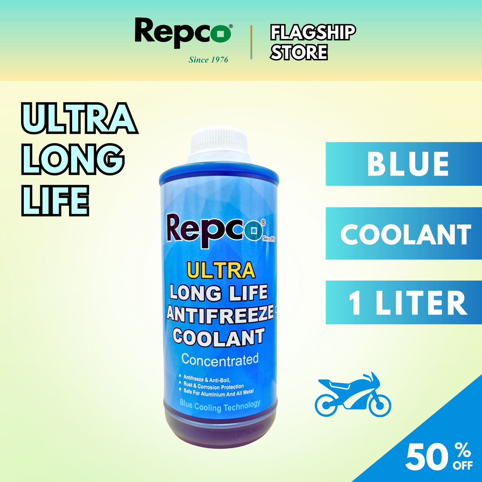 Repco® Blue Coolant (1L) Premium Ultra Long Life Antifreeze+ ...