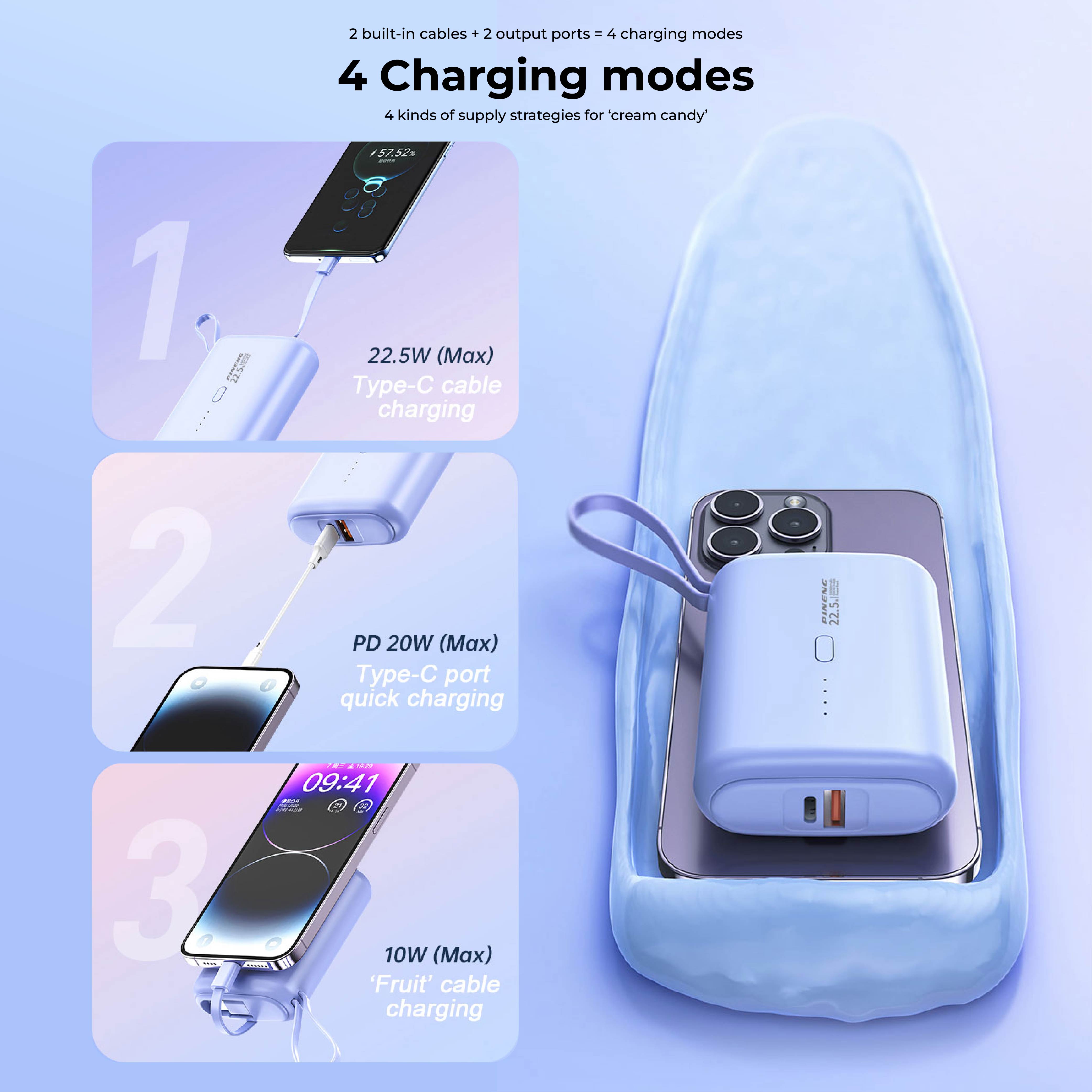 [NEW] Pineng PN-873PD 22.5W 10000mAh Compact Pocket Mini Powerbank Fast ...