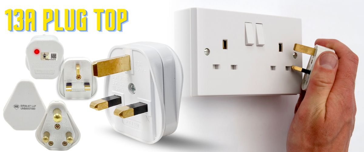 SIRIM 13A 3pin Plug Top UK Plugtop Extension Plug Heavy Duty Bakelite ...