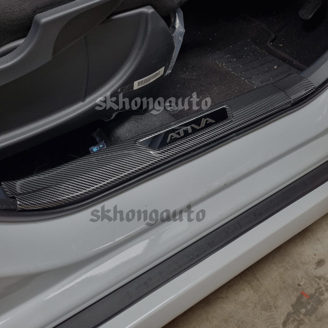 perodua ativa car carbon fiber side door step abs accessories ...