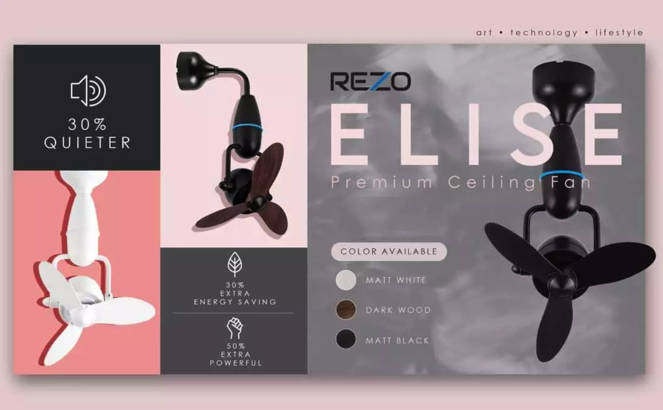 FREE SHIPPING !!!! 】 REZO Elise 3B 16 inches DC Remote Ceiling & Wall ...