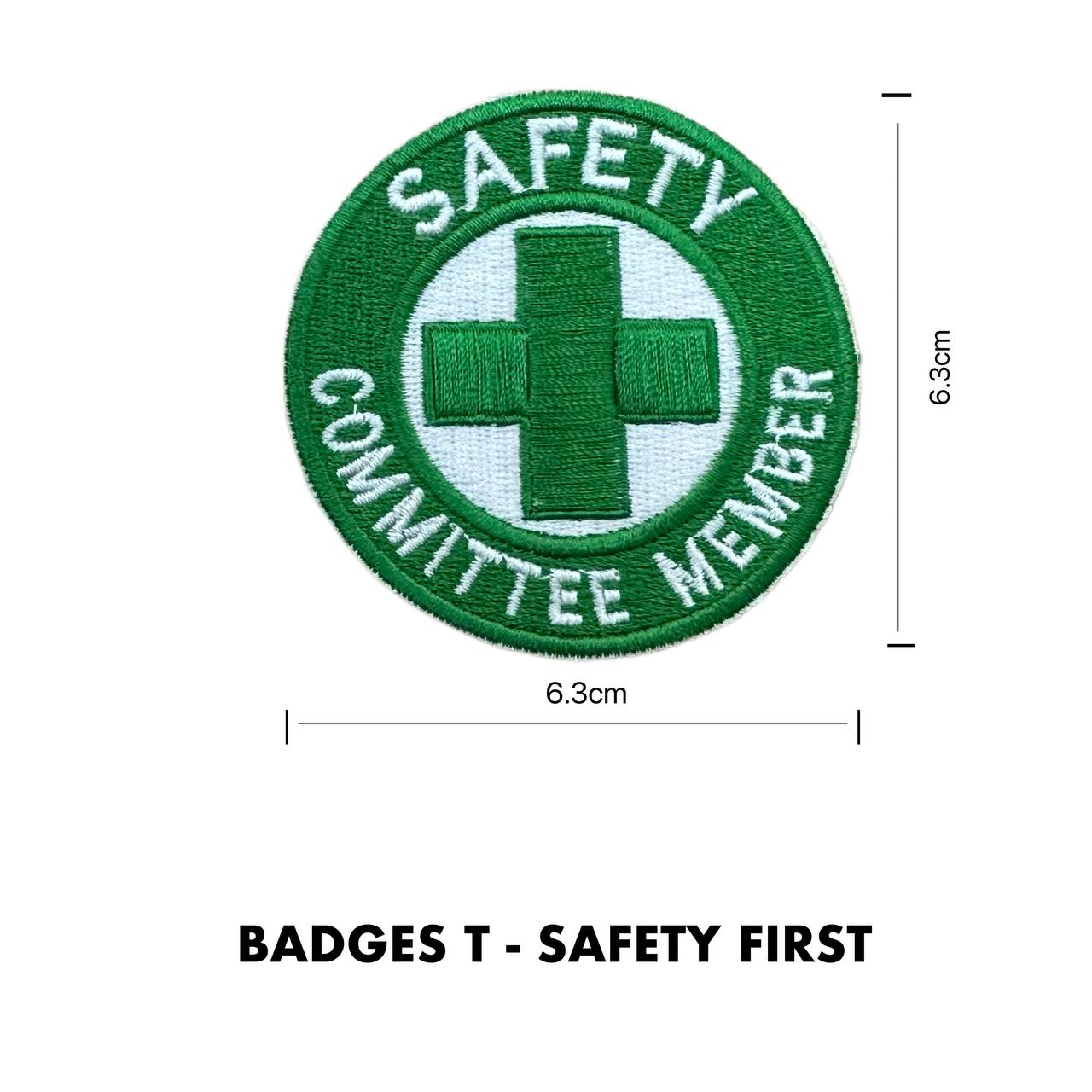 EMBROIDERY LOGO BADGES Safety First PATCH | SAFETY MALAYSIA FLAG ...