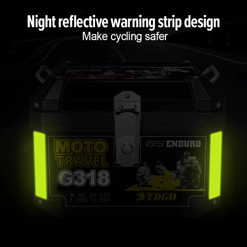 36L Motorbike Trunk Top Box Kotak Motosikal Peti Tail Case Universal ...