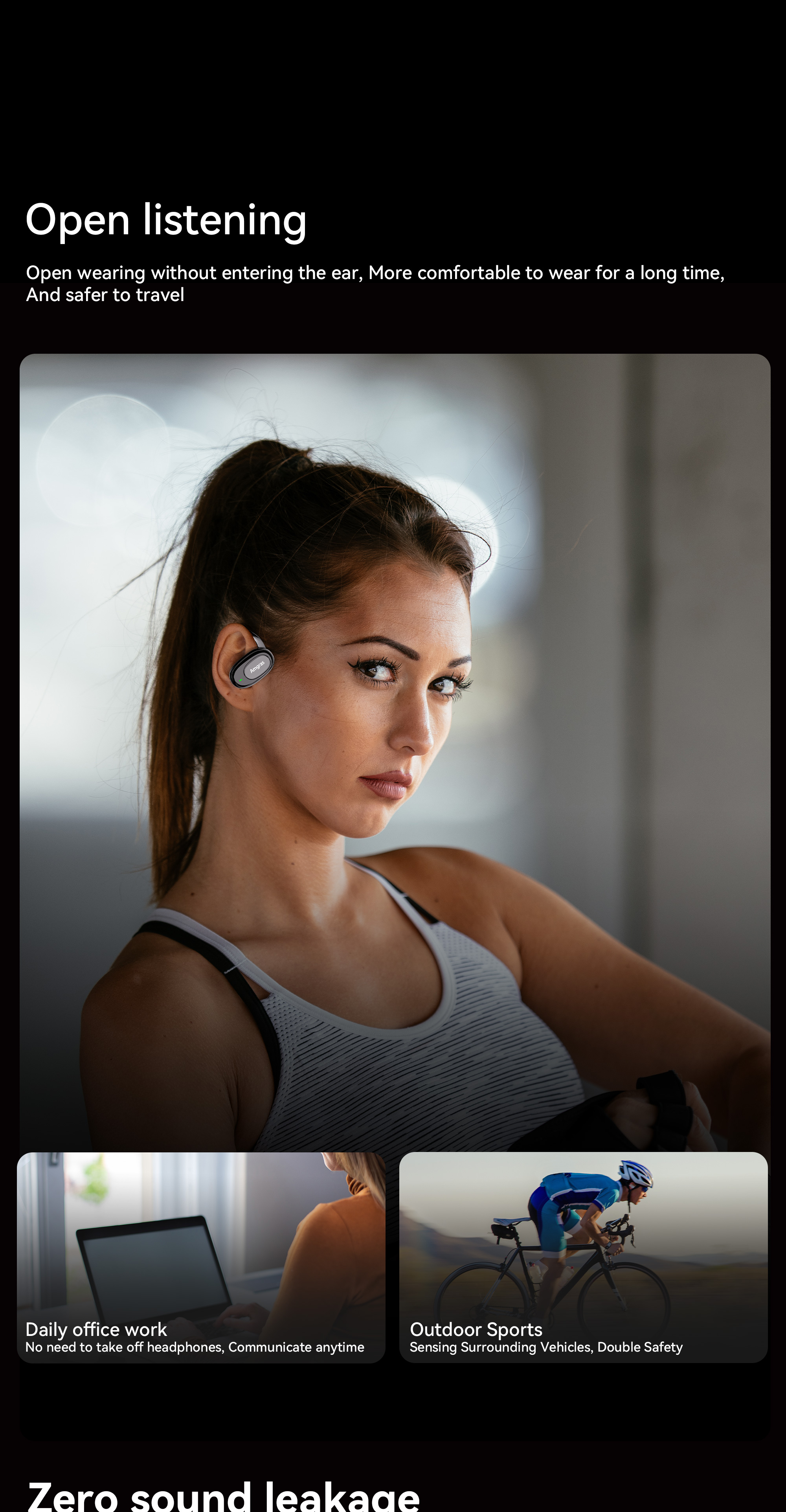 Amgras OpenEcho Ⅵ Ultra Smart earphone bluetooth Air Conduction earbud ...