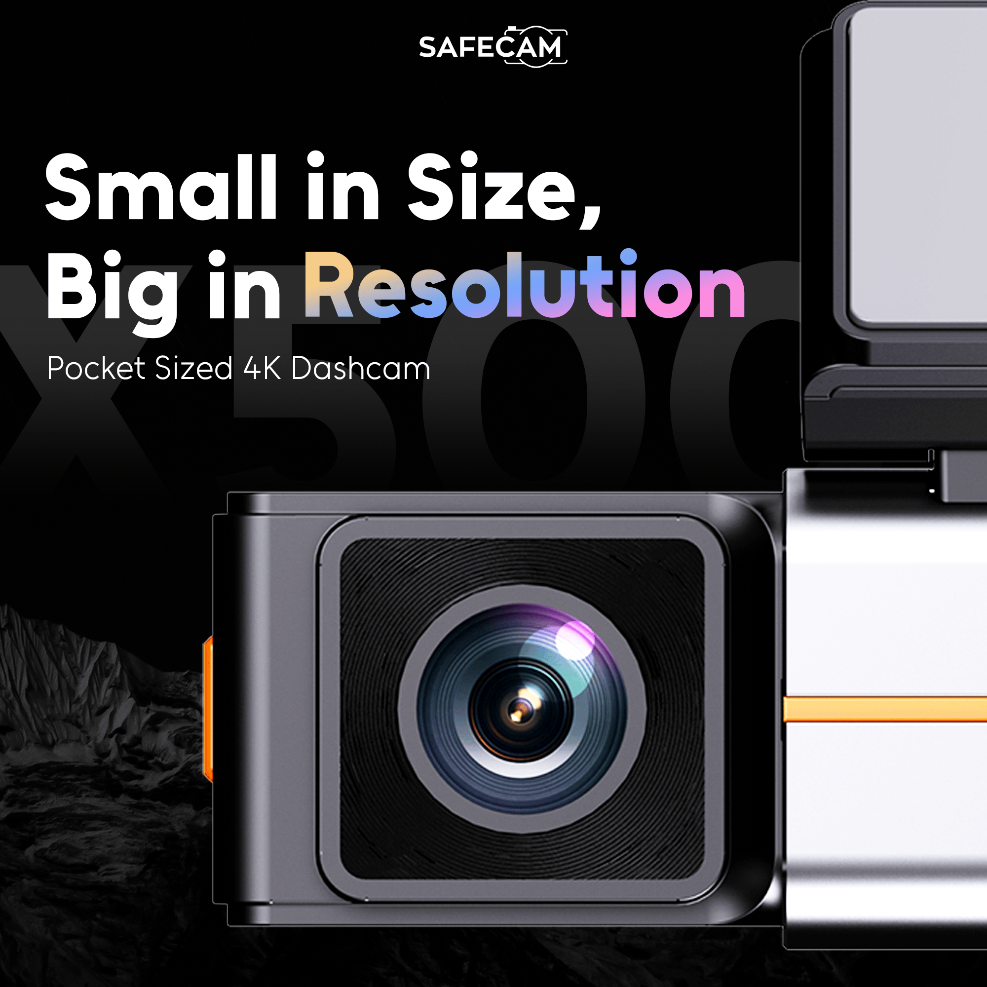 SAFECAM X500 4K Compact Dashcam WIFI Dual-Channel Dashcam 2160P Front ...