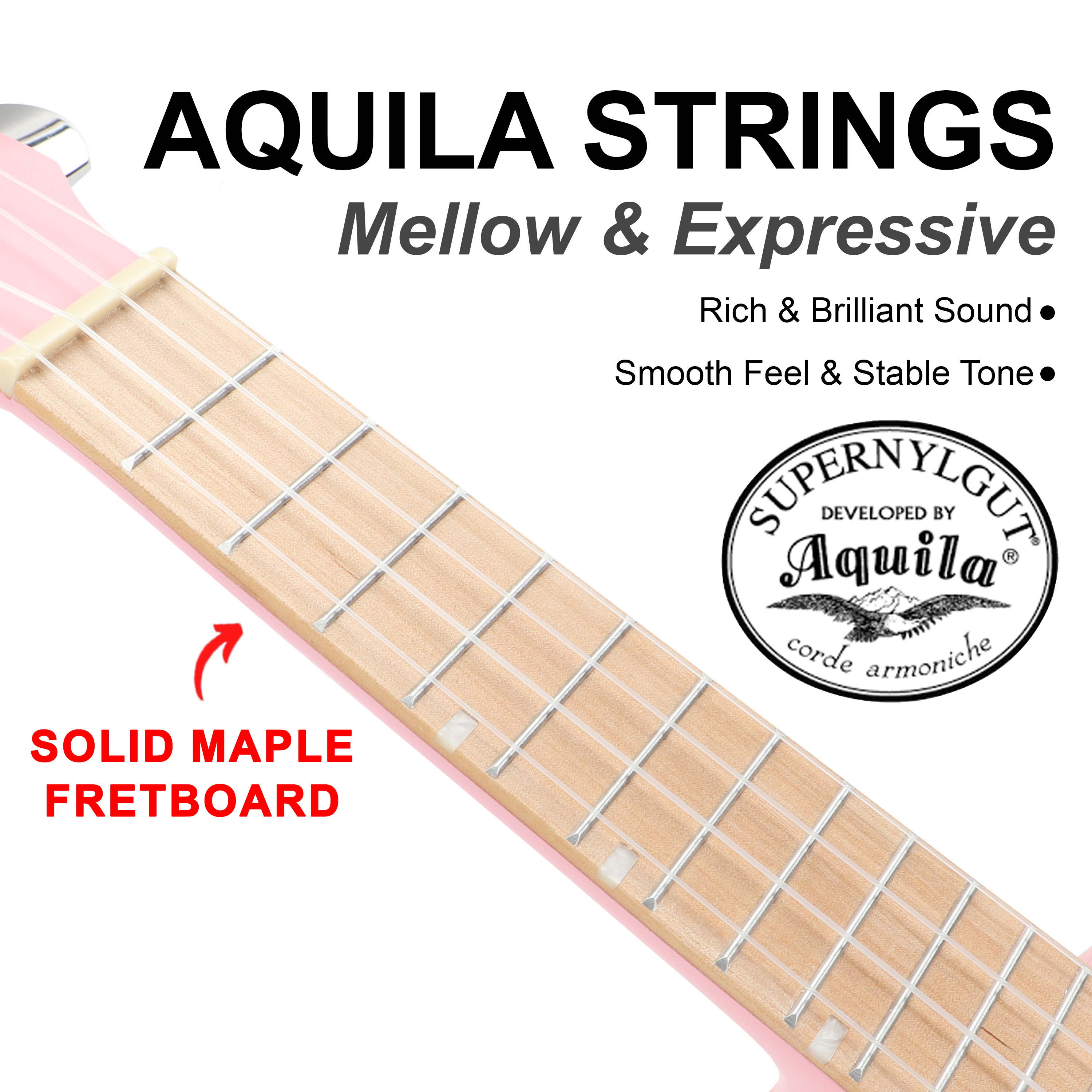 PICKAPICK 21 Inch Soprano Color Ukulele UC21 Ukelele Original Beginner ...