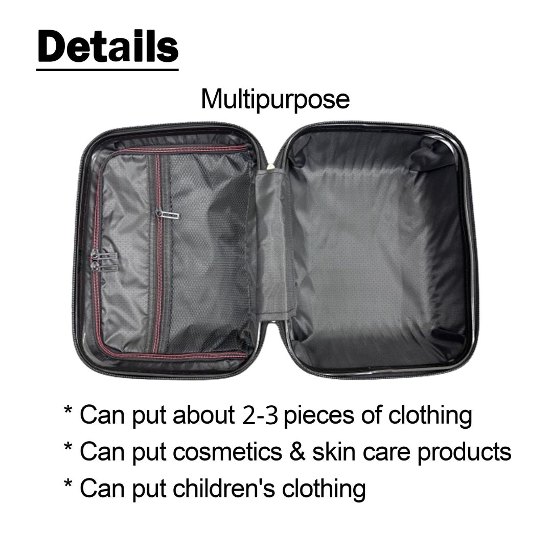 Jtravel（Clearance Price）Leaf Texture 12 Inch ABS Material Mini Luggage ...